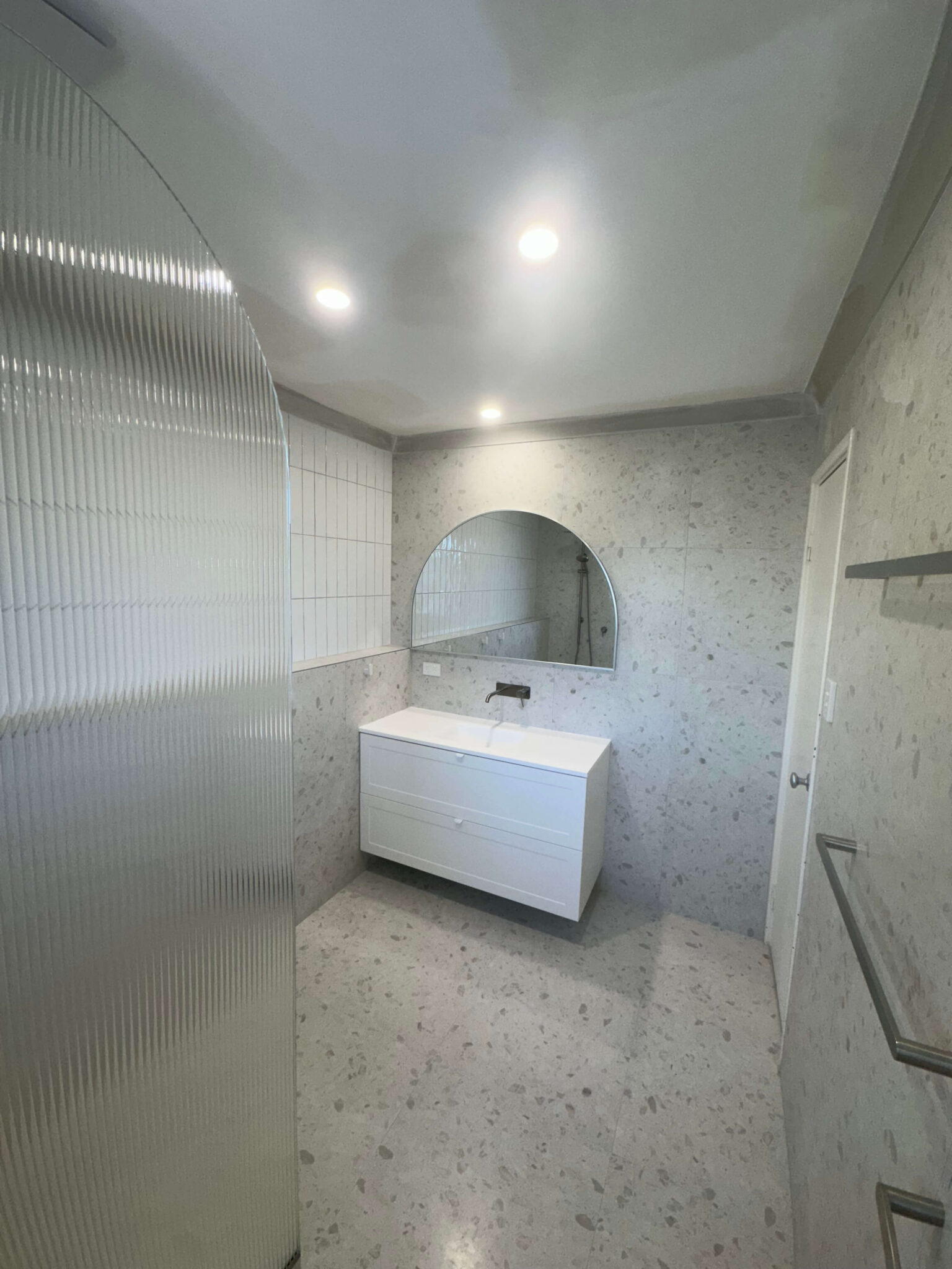 Hillarys Bathroom Renovation: Terrazzo Elegance Meets Practical Design